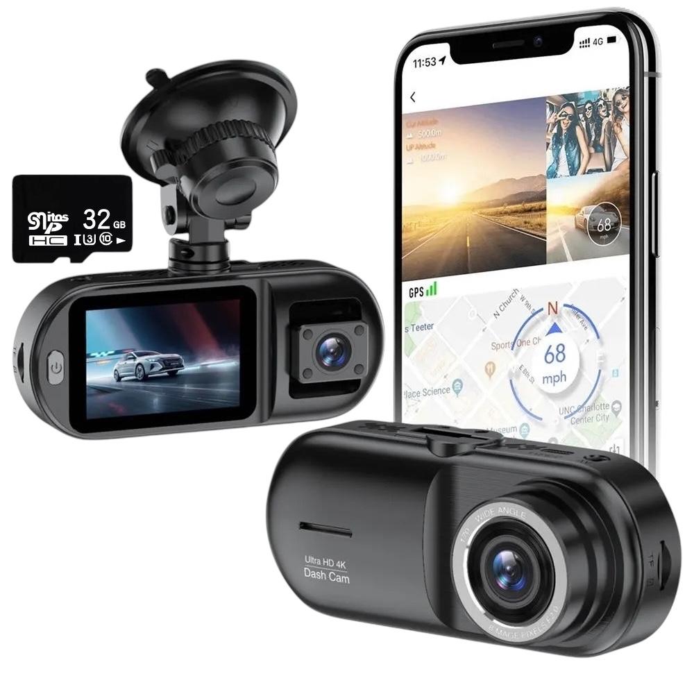 Camera Auto DVR 2 Canale 4k ULTRA HD, Night Vision, GPS, WiFi ...
