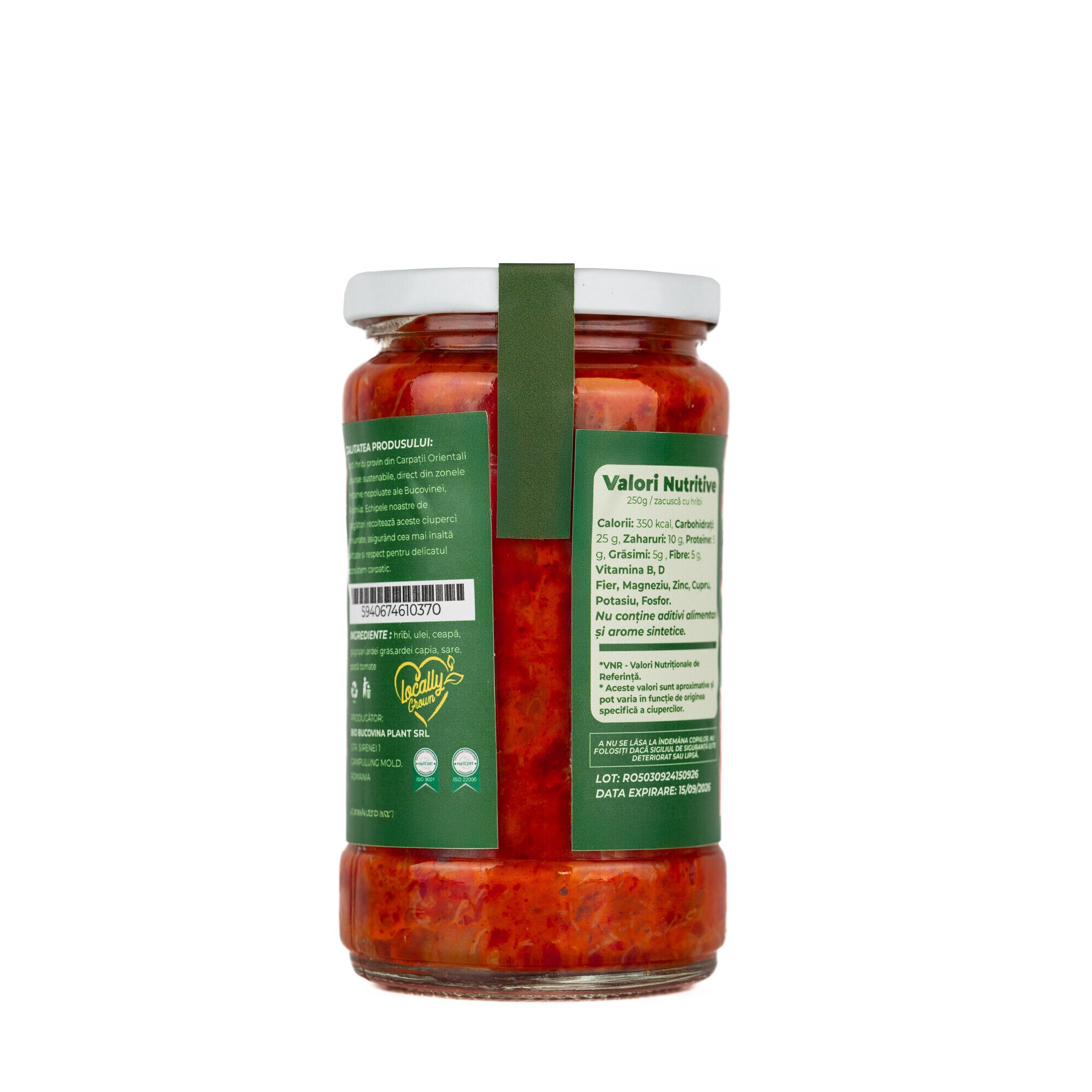 Zacusca cu Hribi de Toamna Bio Bucovina Plants – 250 G - eMAG.ro
