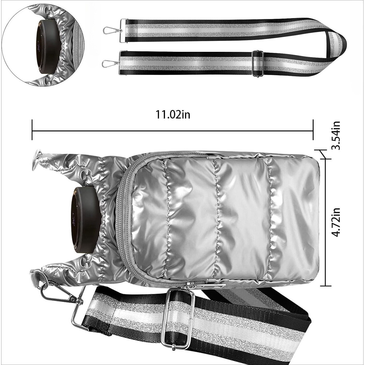 Husa termos, termo-izolant, argintiu, Portabil, elegant si versatil ...