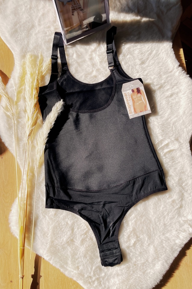 Lengerie modelatoare tip Body, Tanga, Compresie abdominala, Efect de ...