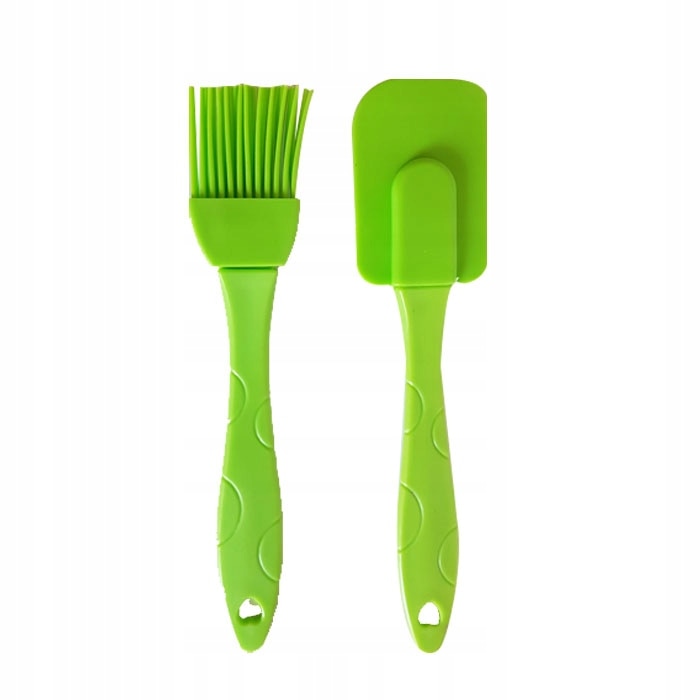 Set pensule si spatula din silicon, 18,5x4,5cm, pentru decorat ...