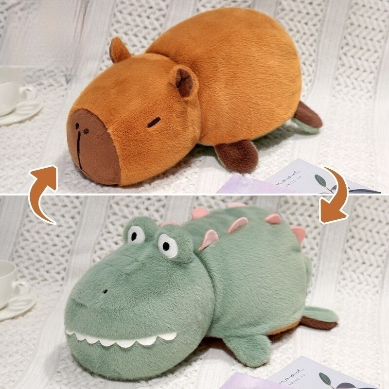 Jucarie din plus Reversibila 2 in 1 Capybara si Crocodil, 25 cm - eMAG.ro