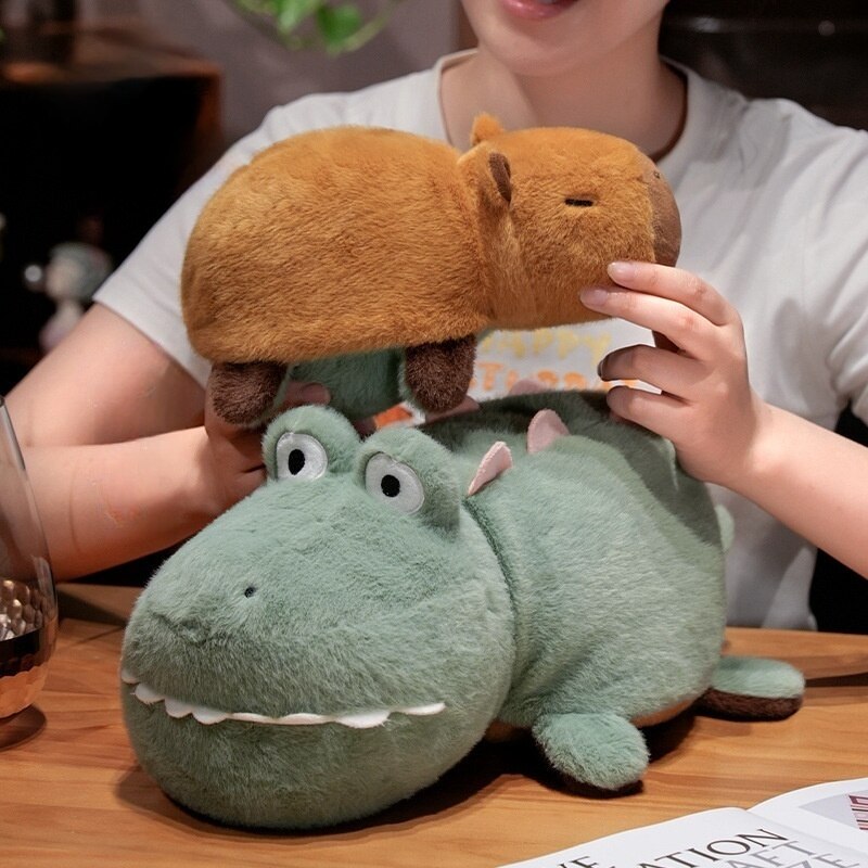 Jucarie din plus Reversibila 2 in 1 Capybara si Crocodil, 25 cm - eMAG.ro