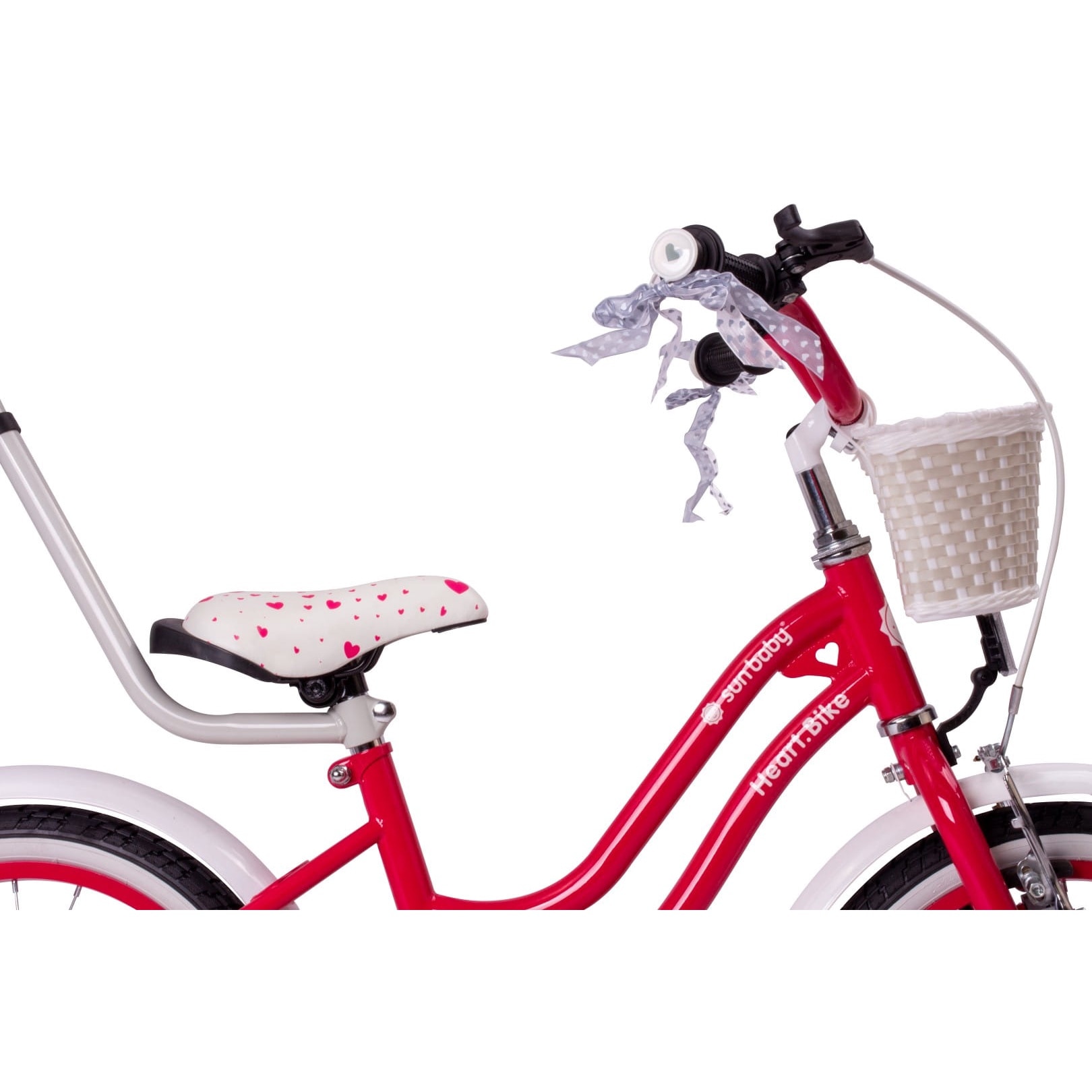 Lány kerékpár, Sun Baby, Heart Bike, 16 hüvelykes, 4 - 6 év, Kosár, Vezető, Oldalkerekek ...