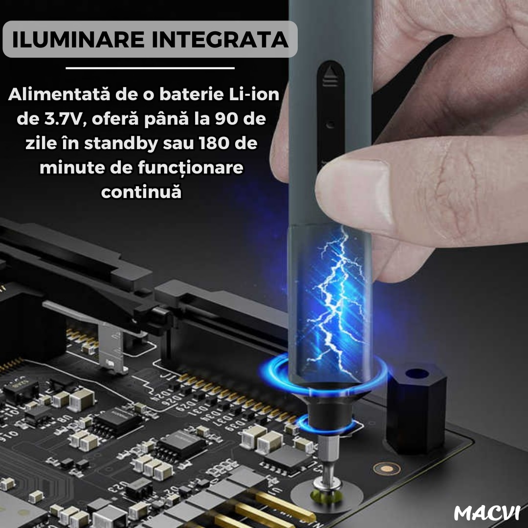 Set Surubelnita Electrica de Precizie Macvi® 49 in 1, Reincarcabila ...