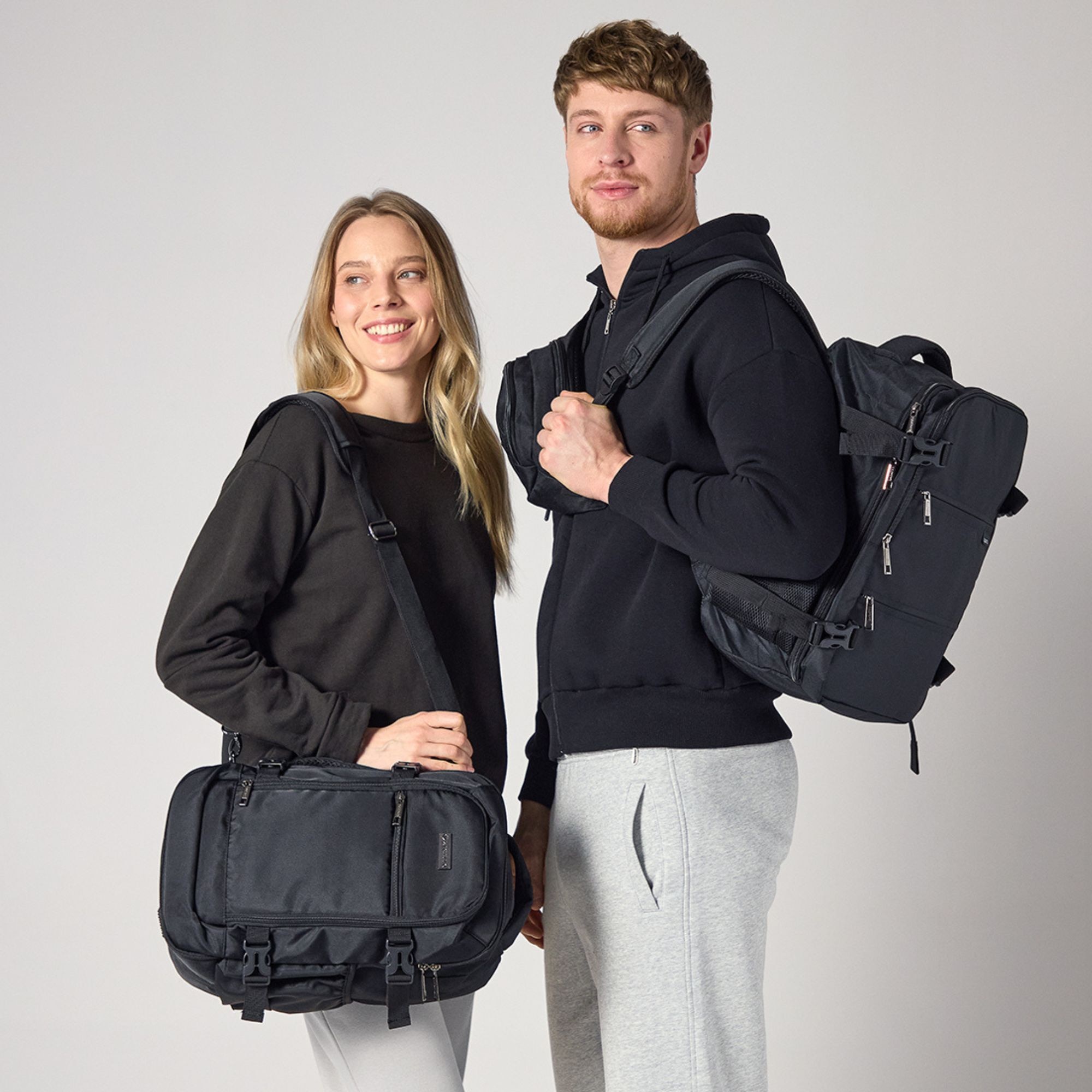 Rucsac voiaj, Zagatto, Negru, Bagaj mana 40x20x25 cm, Rucsac calatorie ...