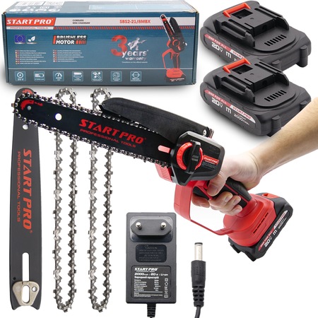 Mini ferastrau cu lant, StartPro SBS2-21/8MBX, Motor fara peri ...