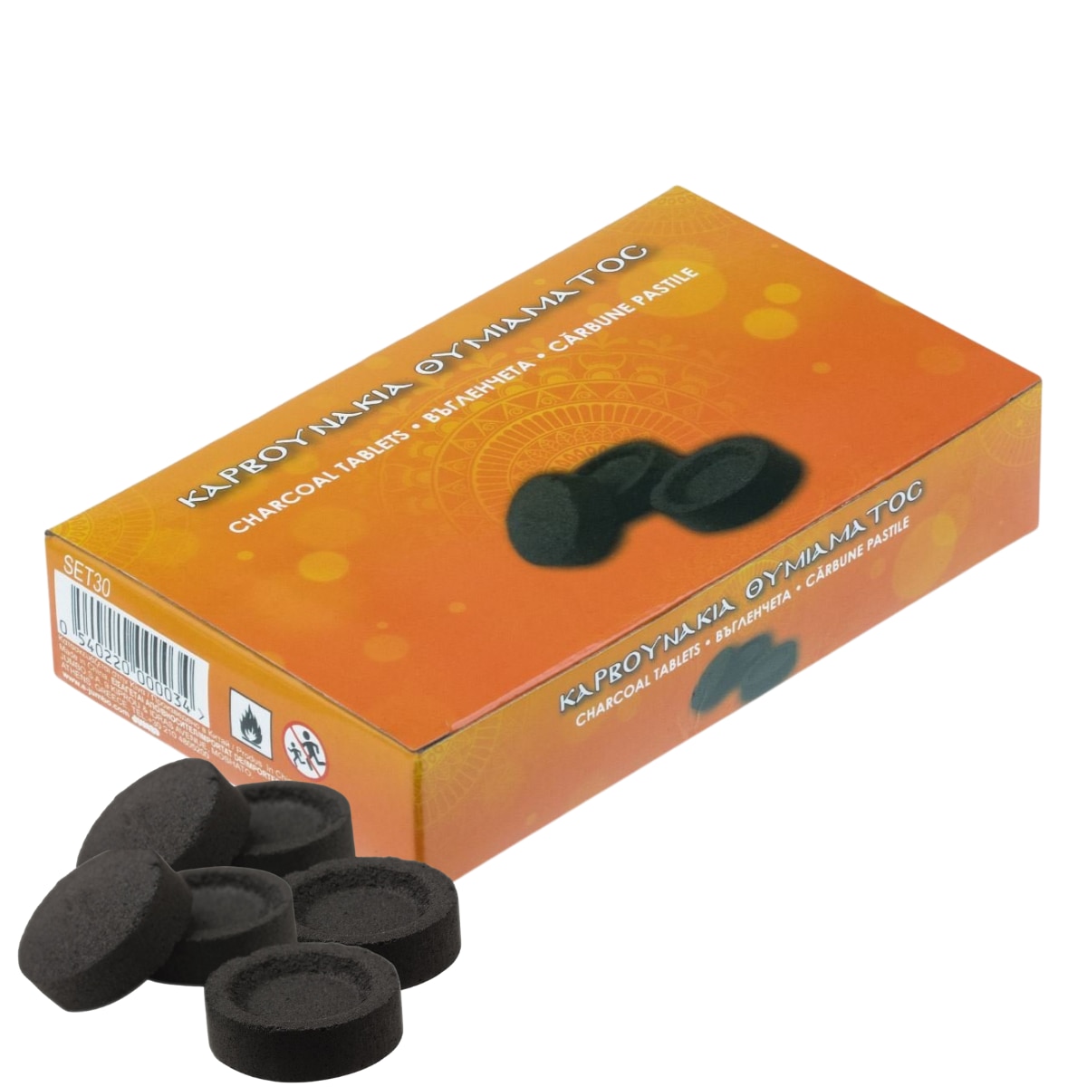 Set 30 pastile carbune pentru tamaie, gratar si narghilea, Aprindere ...