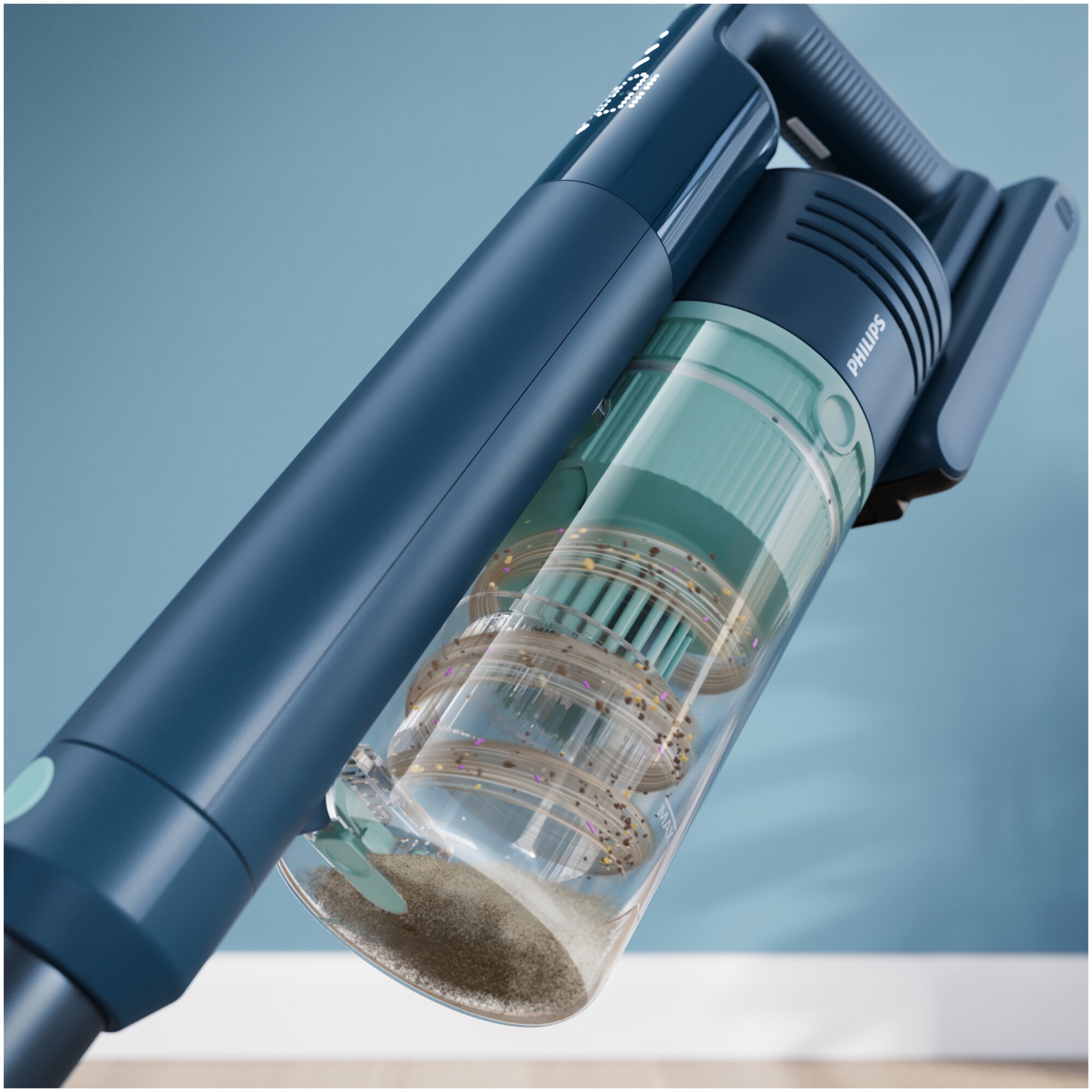 Aspirator vertical Philips Flex XC5244/10, Aqua, durata de functionare pana la 60 min ...