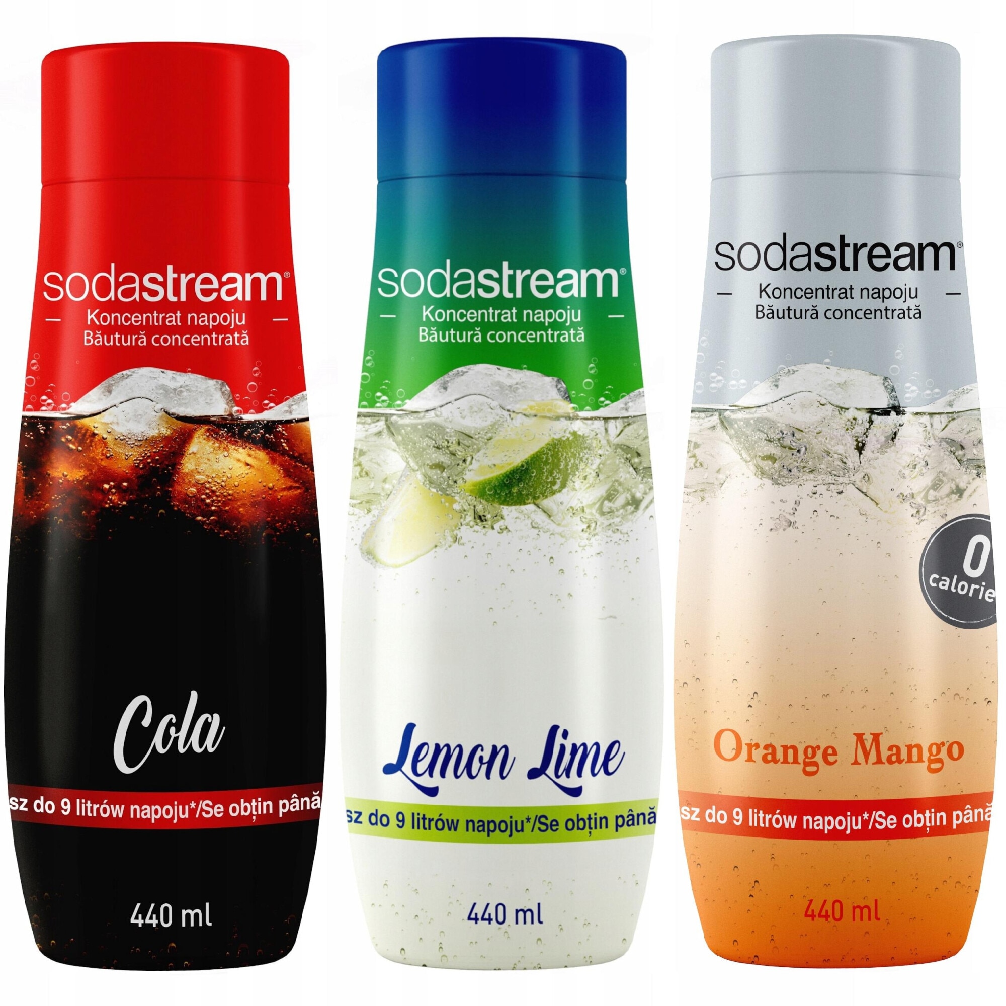 Set de 3 concentrate SodaStream Cola+Lemon-Lime+Orange-Mango - eMAG.ro