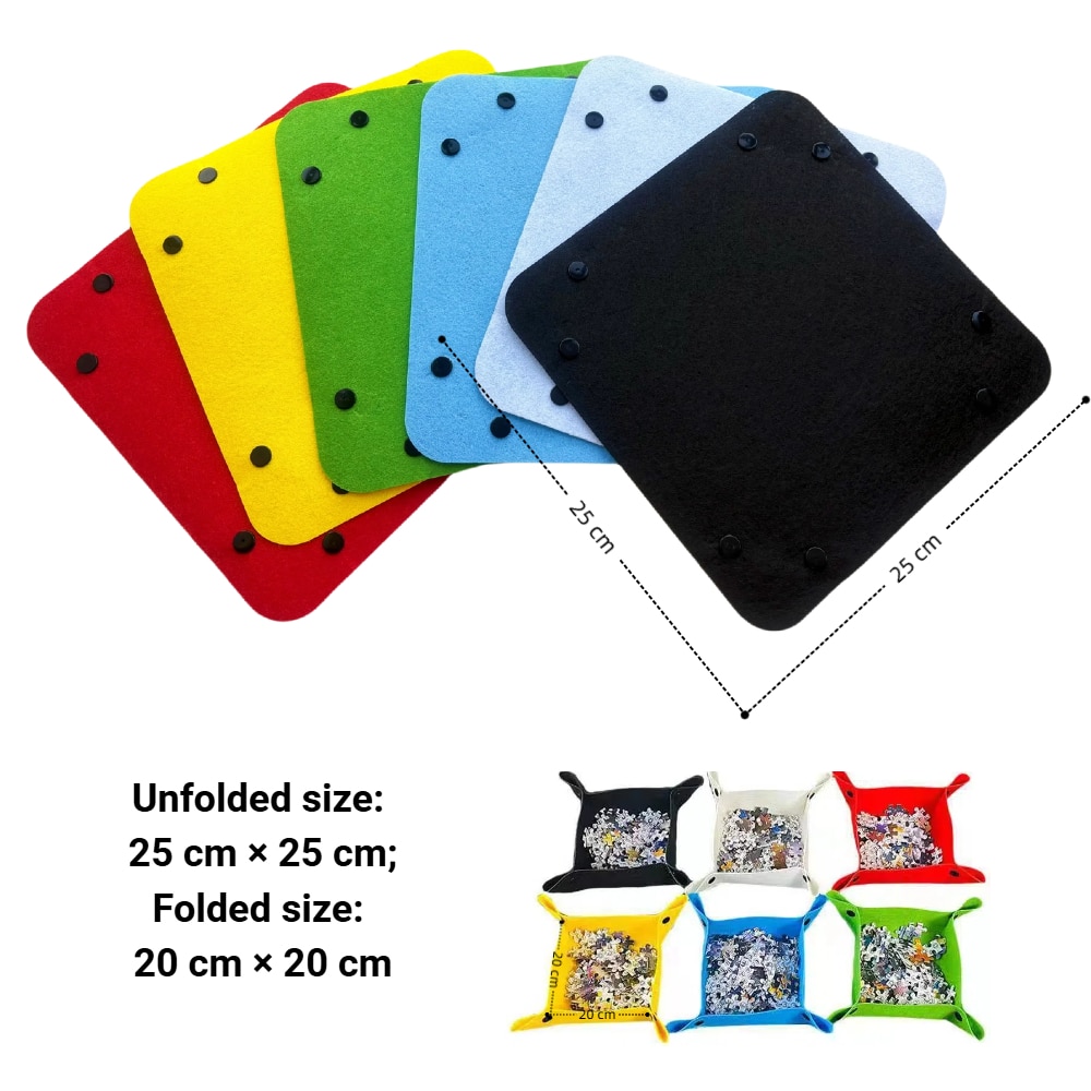 Set covor pentru puzzle, pana la 1000 piese, covor pliabil, suport cu 6 ...