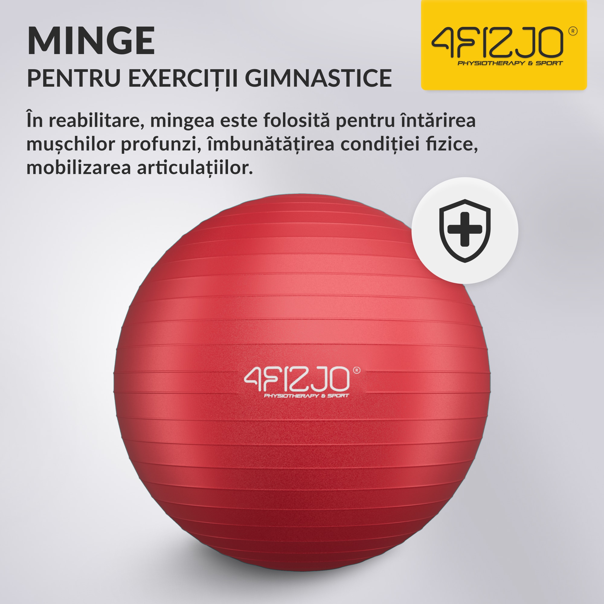 Minge de echilibru, 85 cm, 4FIZJO, pentru antrenarea spatelui, pentru ...