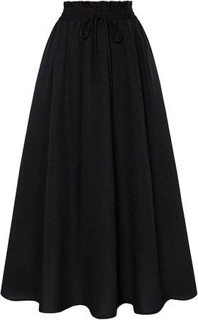 Fusta lunga de vara SCARLET DARKNESS pentru femei, maxi, fluida, cu ...