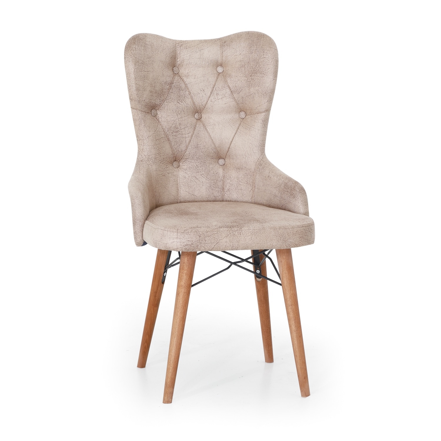 Scaun King Crem, dining, bucatarie, tapitate cu material textil ...