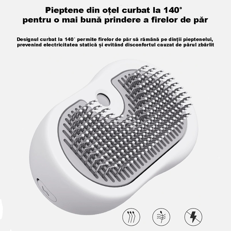 Perie cu Abur 3 in 1 pentru Animale de Companie Miraza, Peri Curbati ...