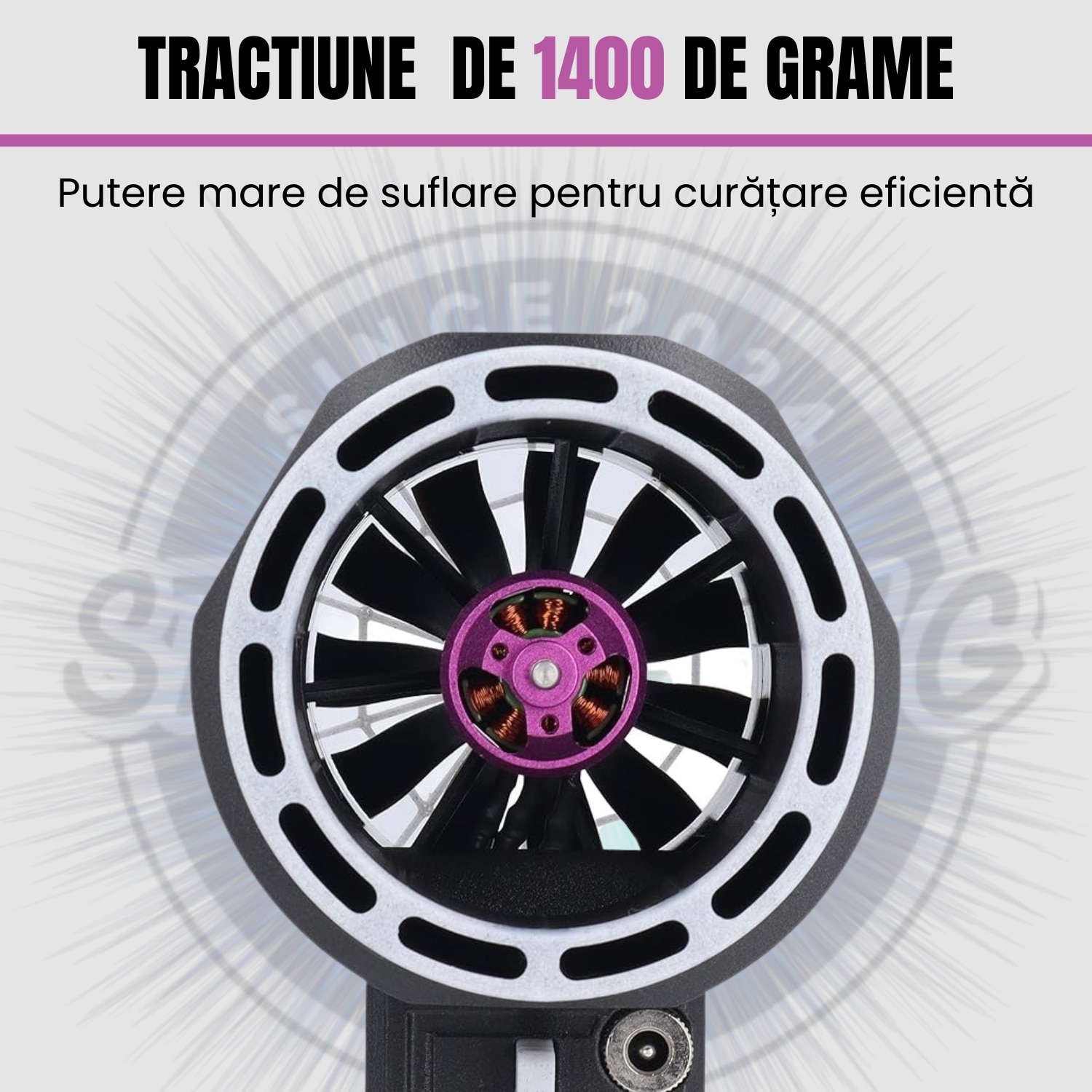 Suflanta Aer Comprimat Portabila STARGRIG®, Turbo Fan, 180000 RPM, Putere Suflare 1400G ...