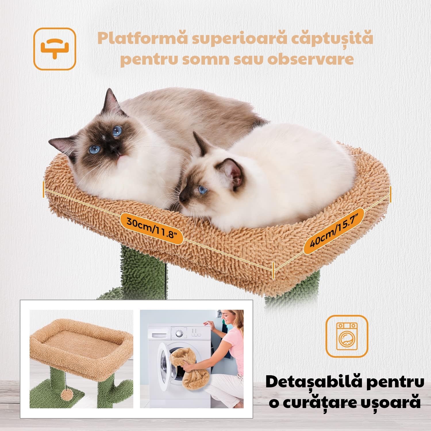 Ansamblu de joaca pentru pisici, Fish & Paws ®, cu o bila suspendata ...