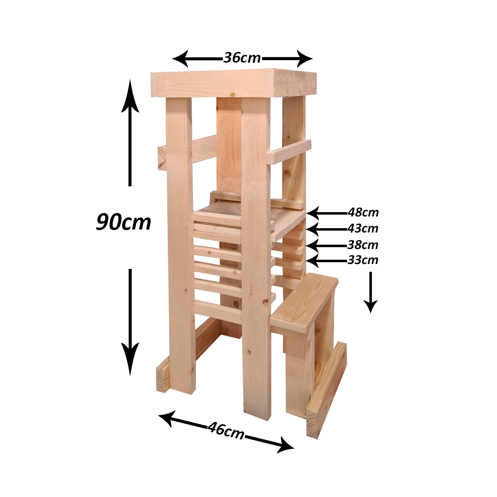 Turn de invatare inaltator multifunctional pentru copii din lemn ...