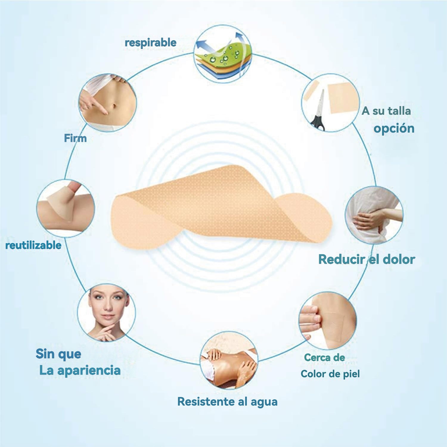 Plasturi pentru reducerea cicatricilor, fabricati din silicon de grad ...