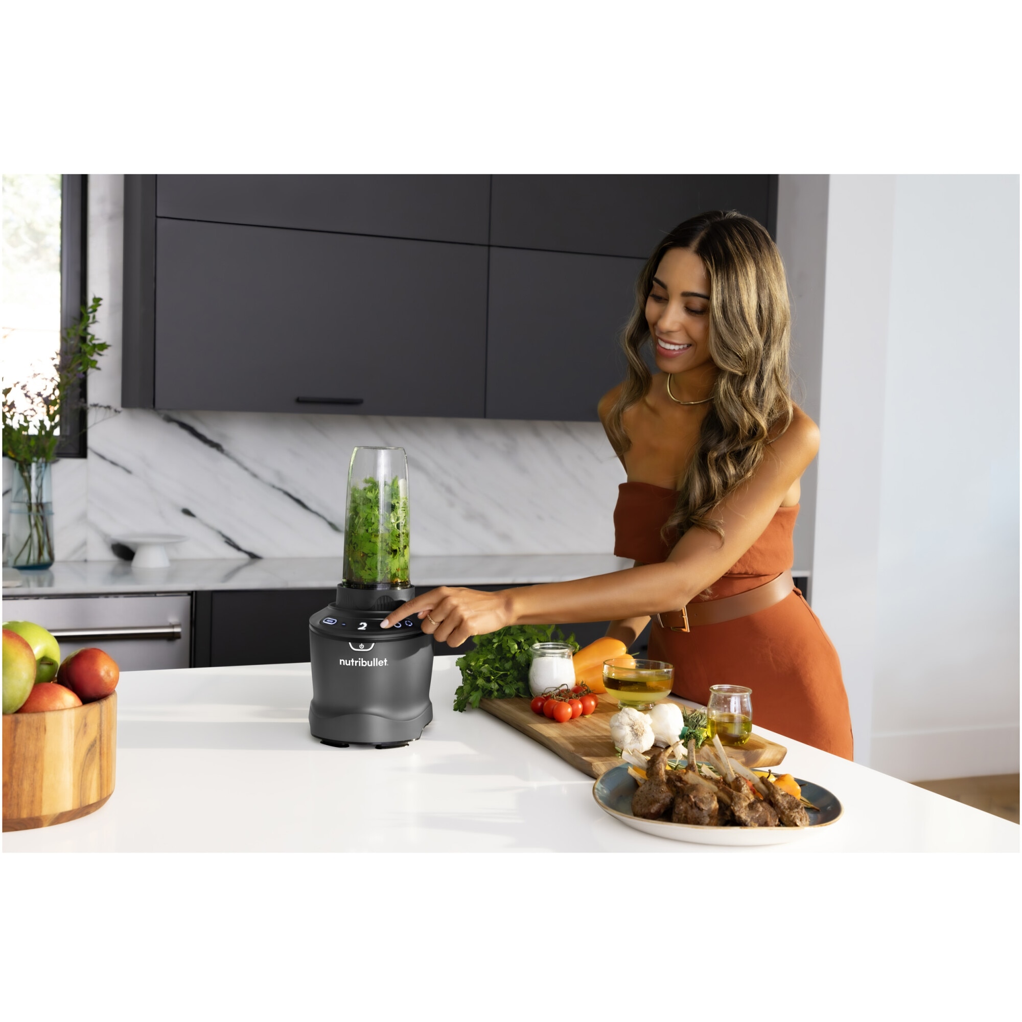 Blender Nutribullet Smart Sense 1500 Combo, NBF550DG, 1500 W, 5 viteze ...