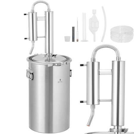 Aparat de distilare 35L, inox, cu alcoolometru, 300mm, 1.5m furtun de ...