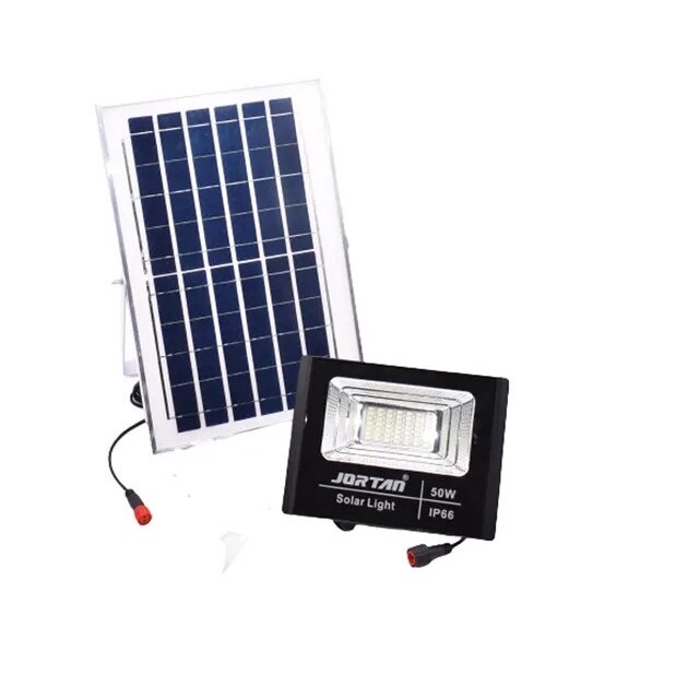 Proiector LED Solar 50W, 49 LED SMD, Telecomanda, Senzor de Lumina ...