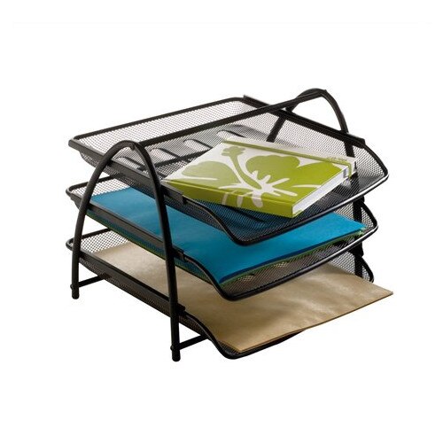 Tava pentru documente, Alba, Metal, Negru - eMAG.ro