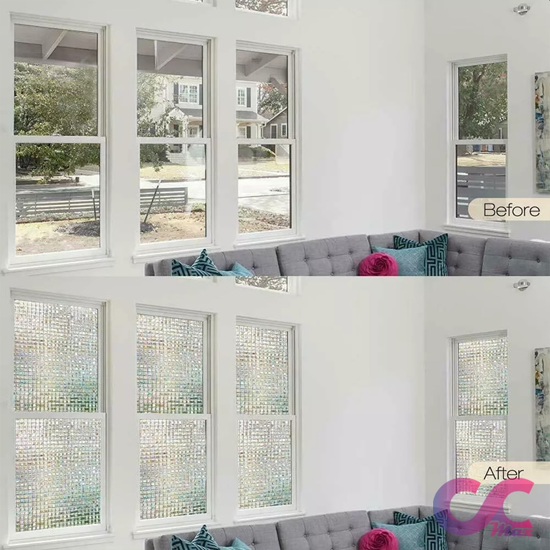 Folie Decorativa CCmax pentru Geam, Model Mozaic Marunt, Protectie ...