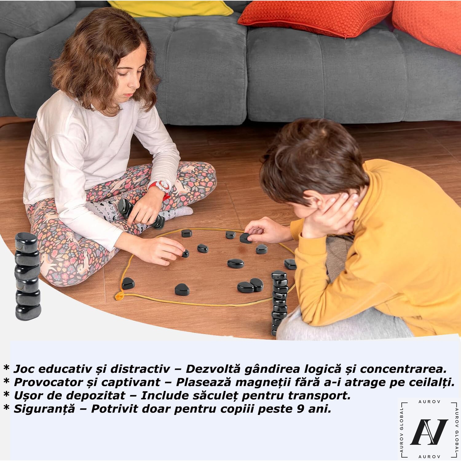 Joc Magnetic Strategic pentru Copii, Aurov®, Set cu 30 de Magneti ...