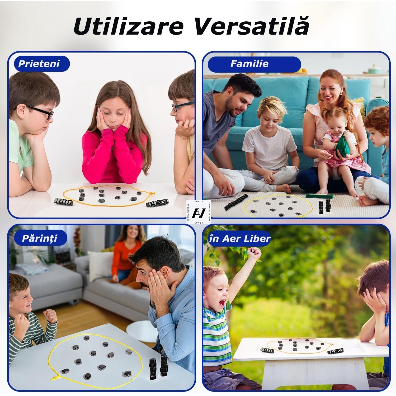 Joc Magnetic Strategic pentru Copii, Aurov®, Set cu 30 de Magneti ...