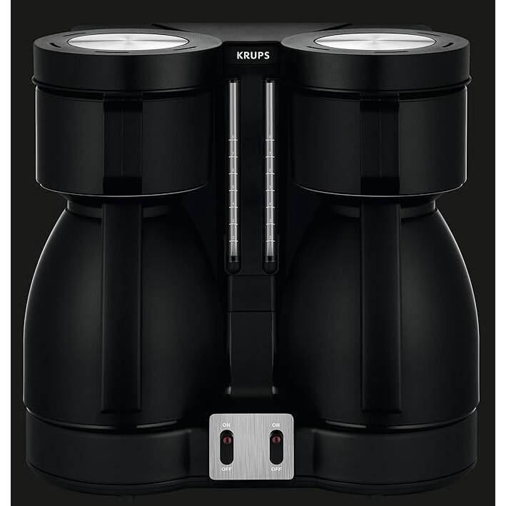 Krups Duothek KT8501 Aparat de cafea dublu termic negru, simplu, negru ...
