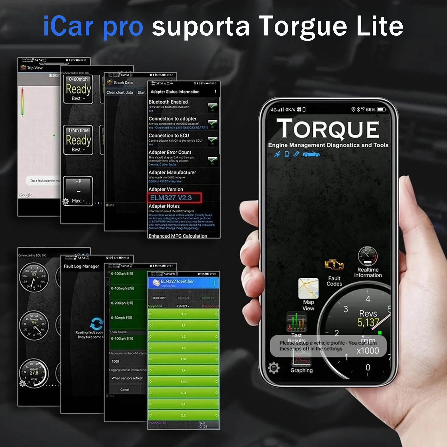 Interfata Diagnoza Auto iCar Pro 4.0, Modul Diagnoza Auto OBD2 iCar Pro ...