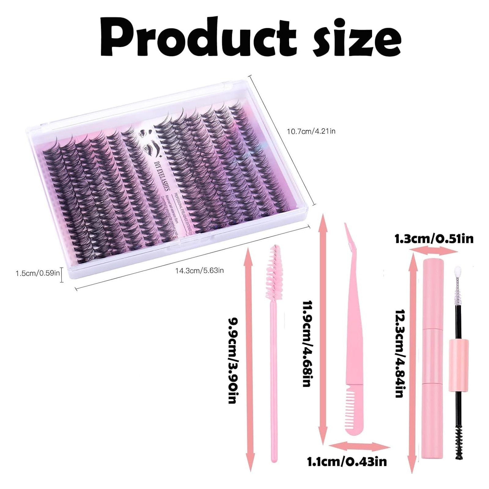 Set Kit Extensii Gene, SINBINTA, Set Gene False, Efect 3D si 4D, 240 ...