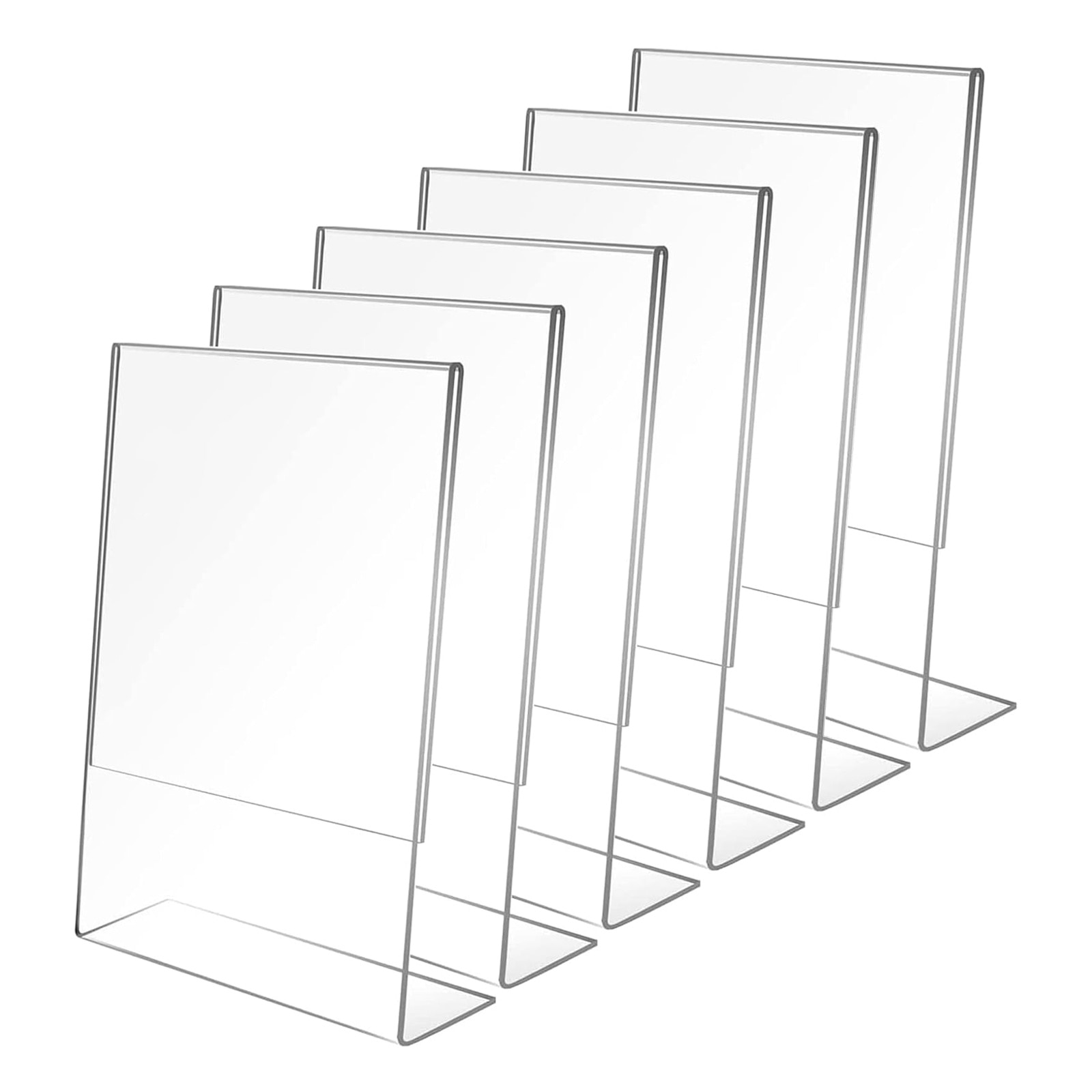 Set 6 Suport de afisare transparent cu doua laturi, Suporturi afise ...