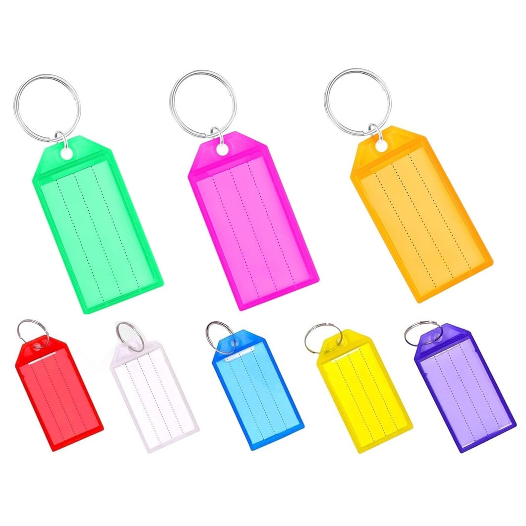Set 80 Brelocuri cu Etichete, xyedyaup, 8 Culori, 4.5x2.5cm, Plastic ...