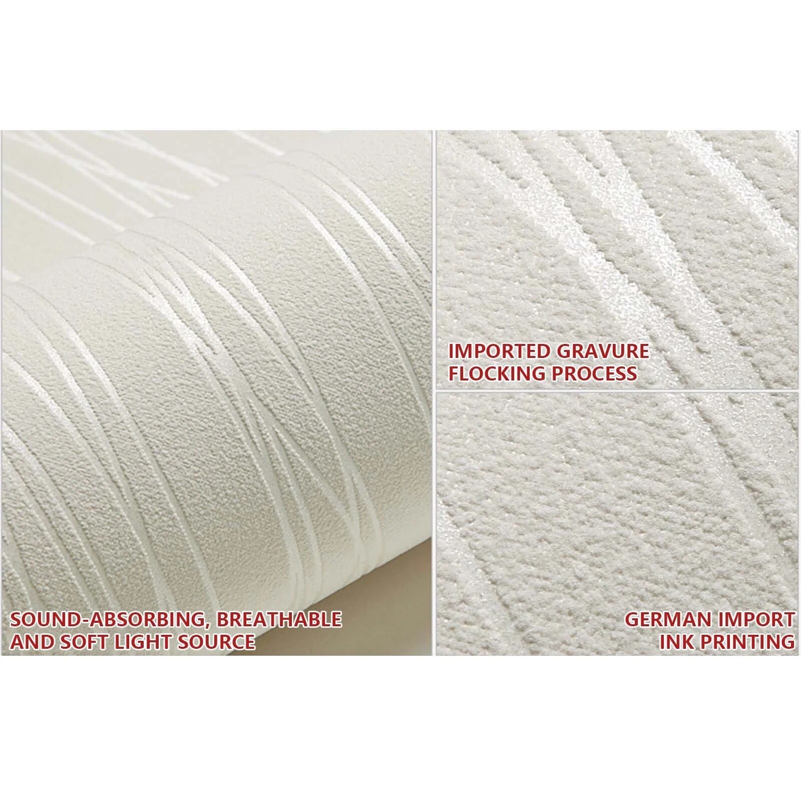 Tapet modern texturat cu dungi stralucitoare, 53x910cm, pentru dormitor ...