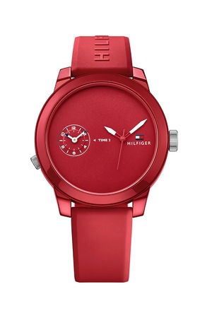 Tommy Hilfiger, Ceas cu doua fuse orare Denim, Rosu - eMAG.ro