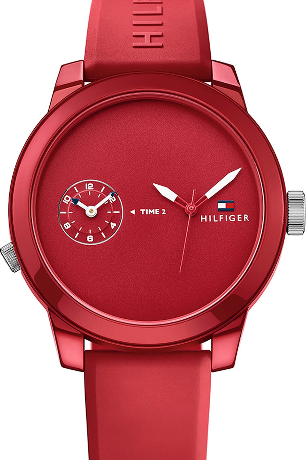 Tommy Hilfiger, Ceas cu doua fuse orare Denim, Rosu - eMAG.ro