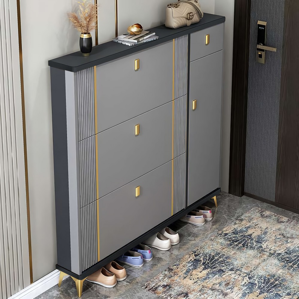 Pantofar 113-602 MDF Grey 100x24x118 cm - eMAG.ro