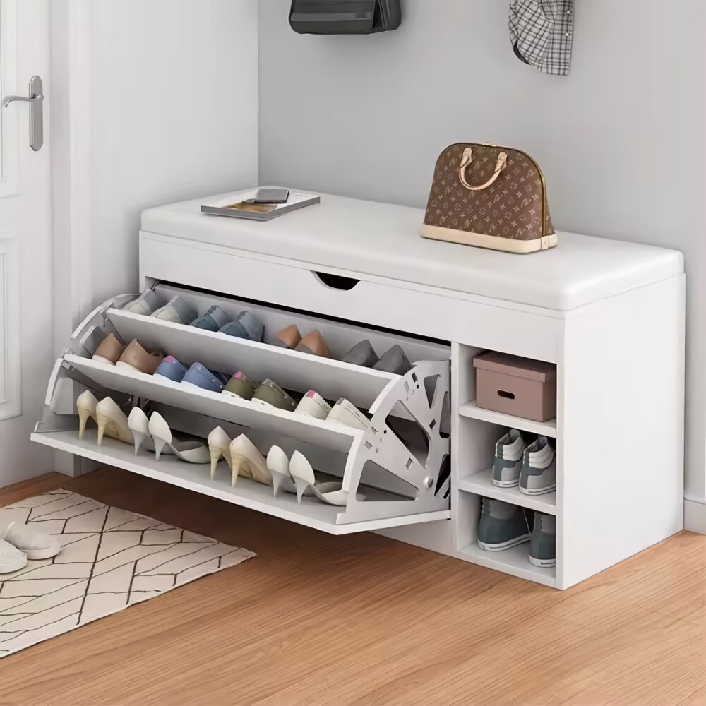Pantofar 126 MDF, 100x30x51 cm, White - eMAG.ro