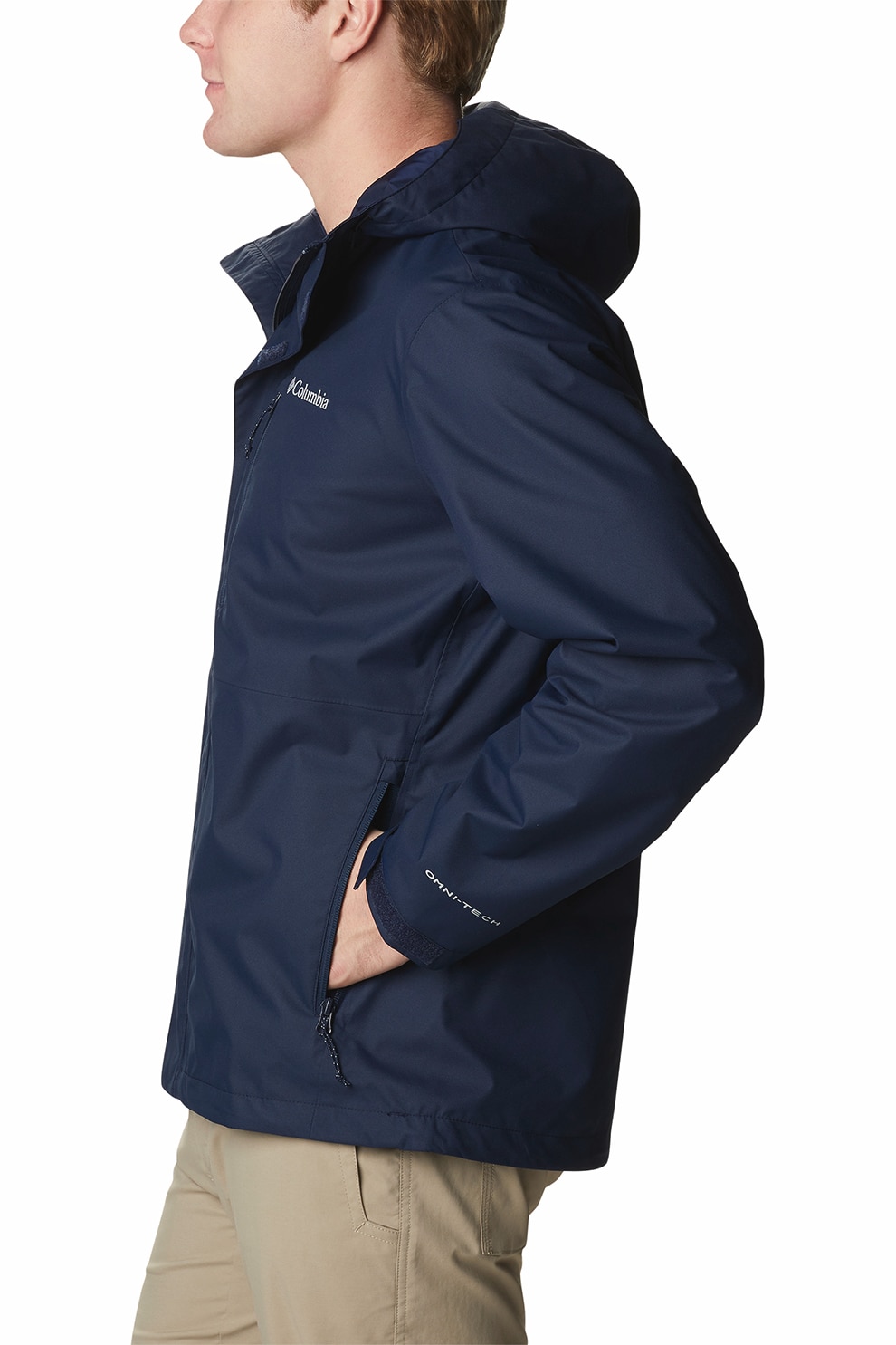 Columbia, Jacheta cu model colorblock si gluga pentru drumetii ...