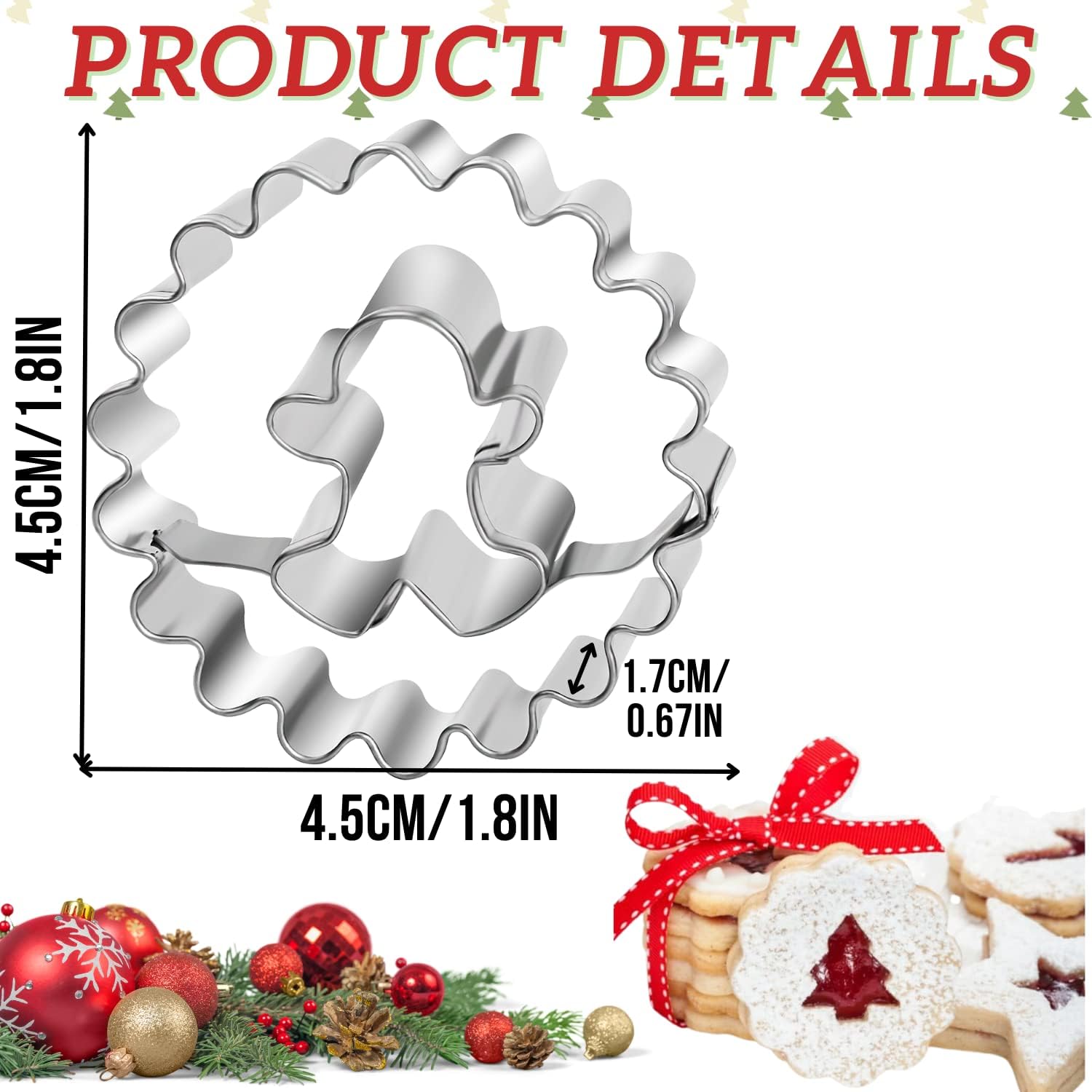 Set 9 forme pentru Biscuiti, Fursecuri, Linzer, 8 piese cu decupaj in ...