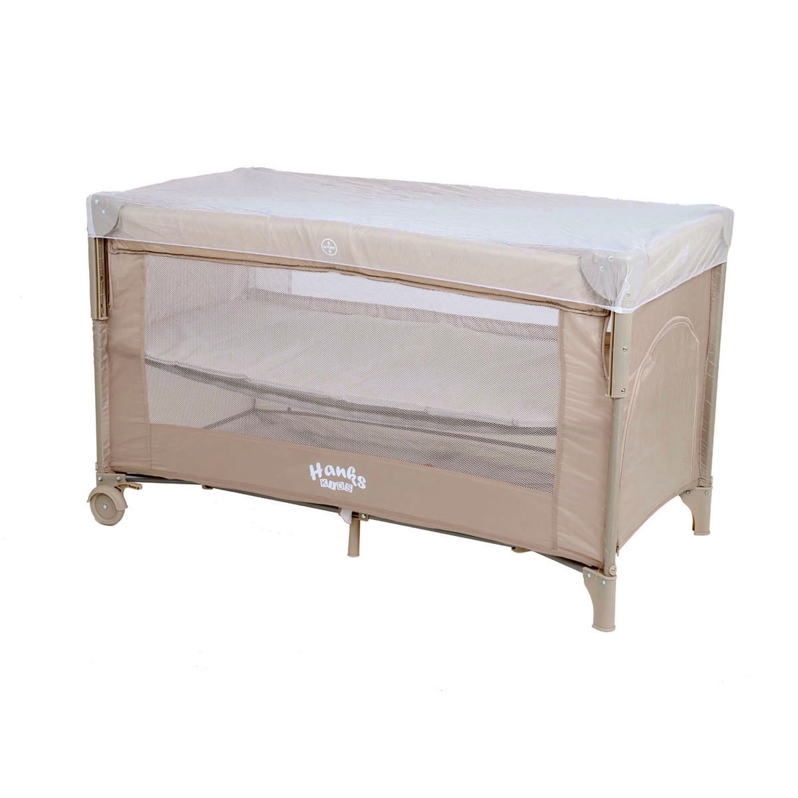 Patut pliabil bebe HanksKids, turistice, doua niveluri, ultra-portabile ...
