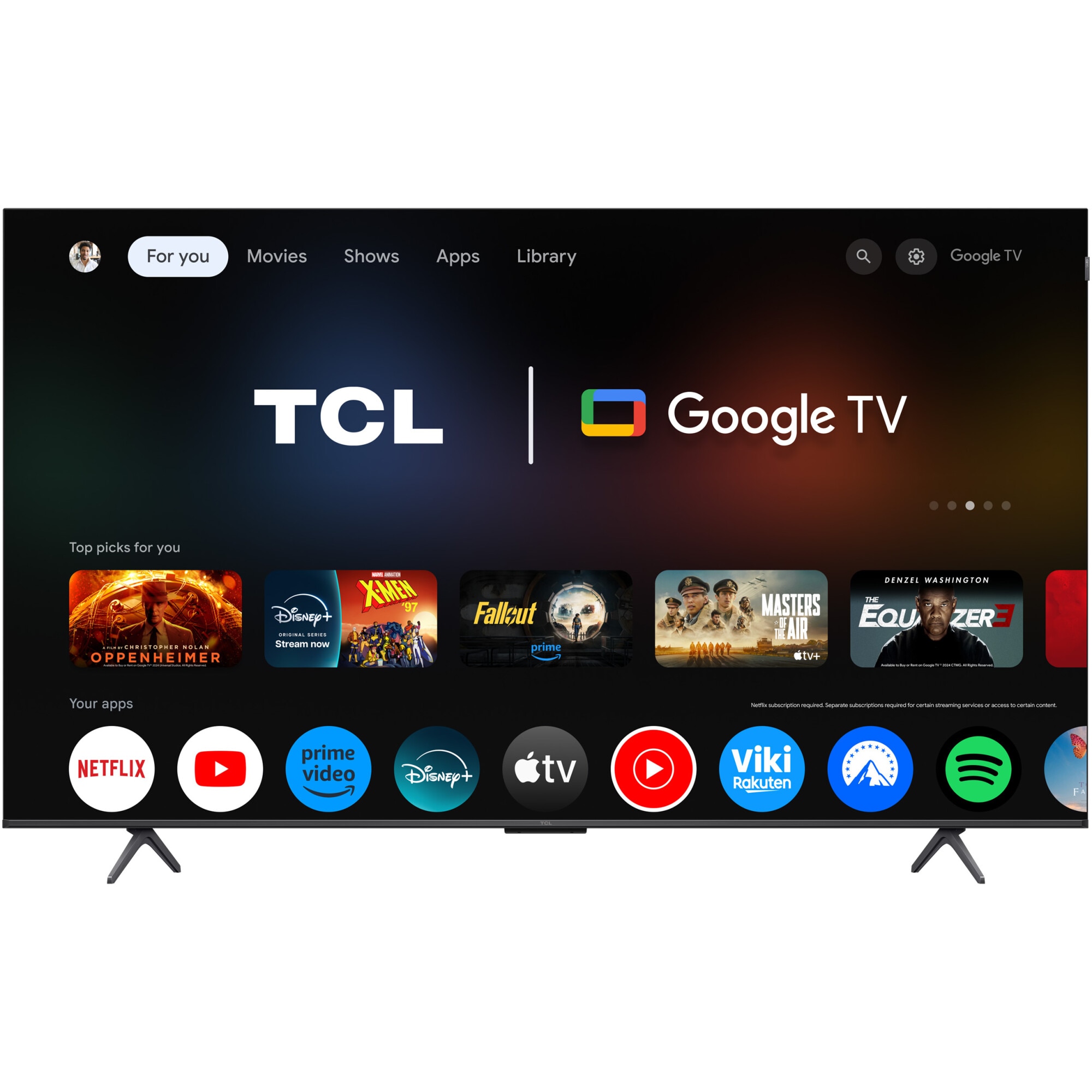 Televizor TCL QLED 65P8K, 164 cm, Smart Google TV, 4K Ultra HD, 100Hz, Clasa F (Model 2025 ...