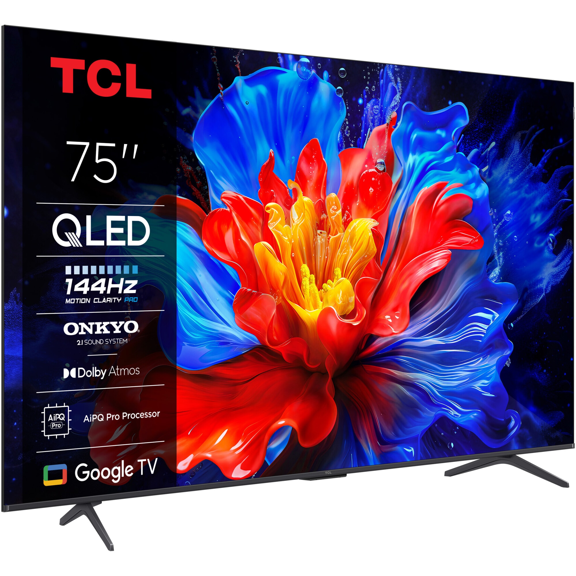Televizor TCL QLED 75P8K, 189 cm, Smart Google TV, 4K Ultra HD, 100Hz ...