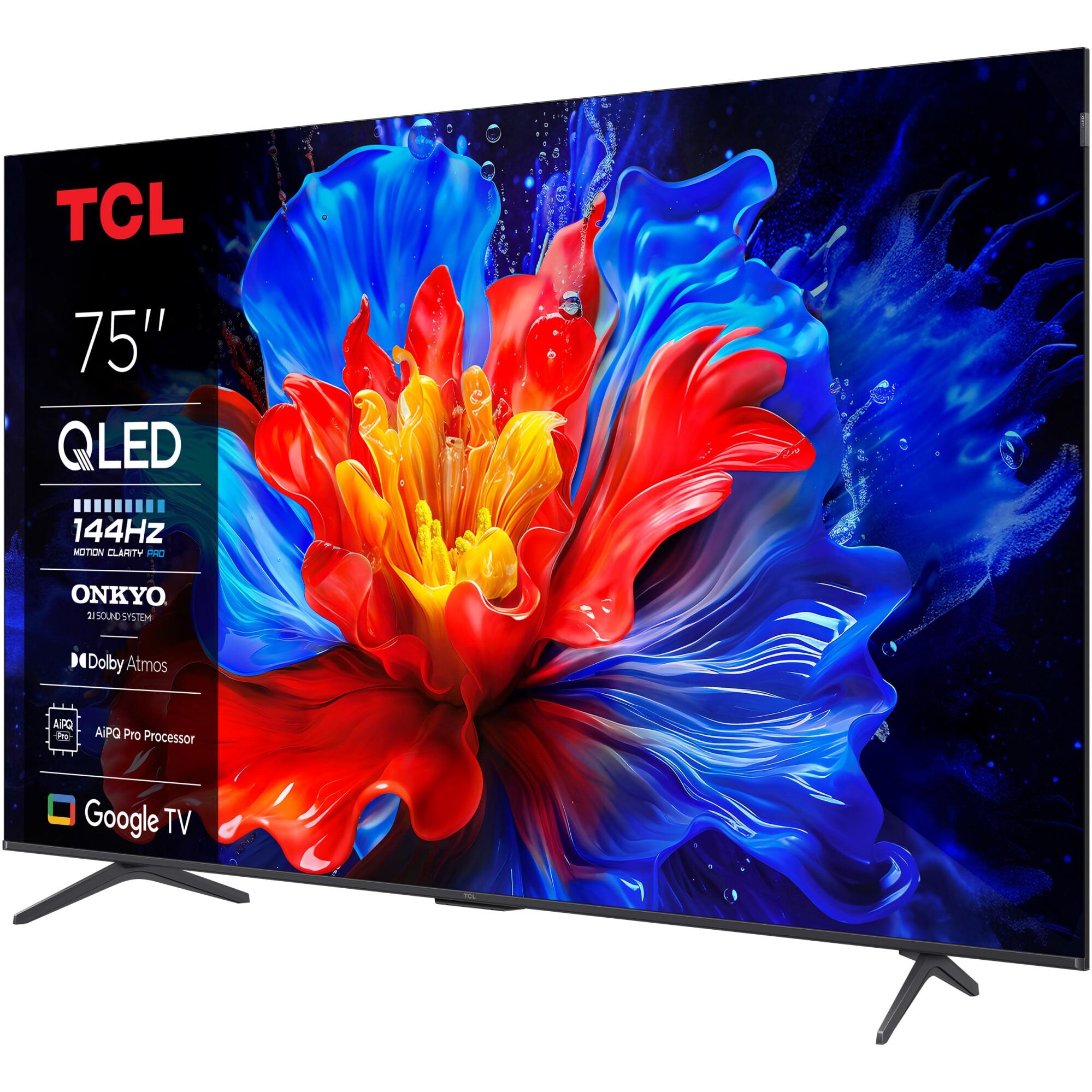 Televizor TCL QLED 75P8K, 189 cm, Smart Google TV, 4K Ultra HD, 100Hz ...