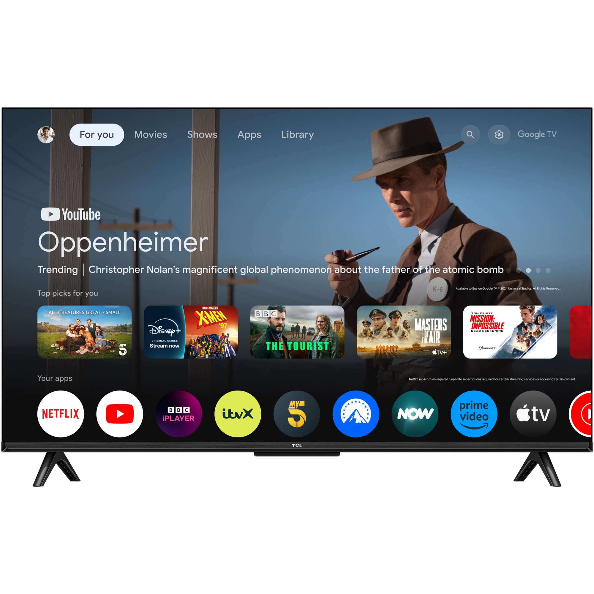 Televizor TCL LED 43P6K, 108 cm, Smart Google TV, 4K Ultra HD, Clasa F (Model 2025) - eMAG.ro