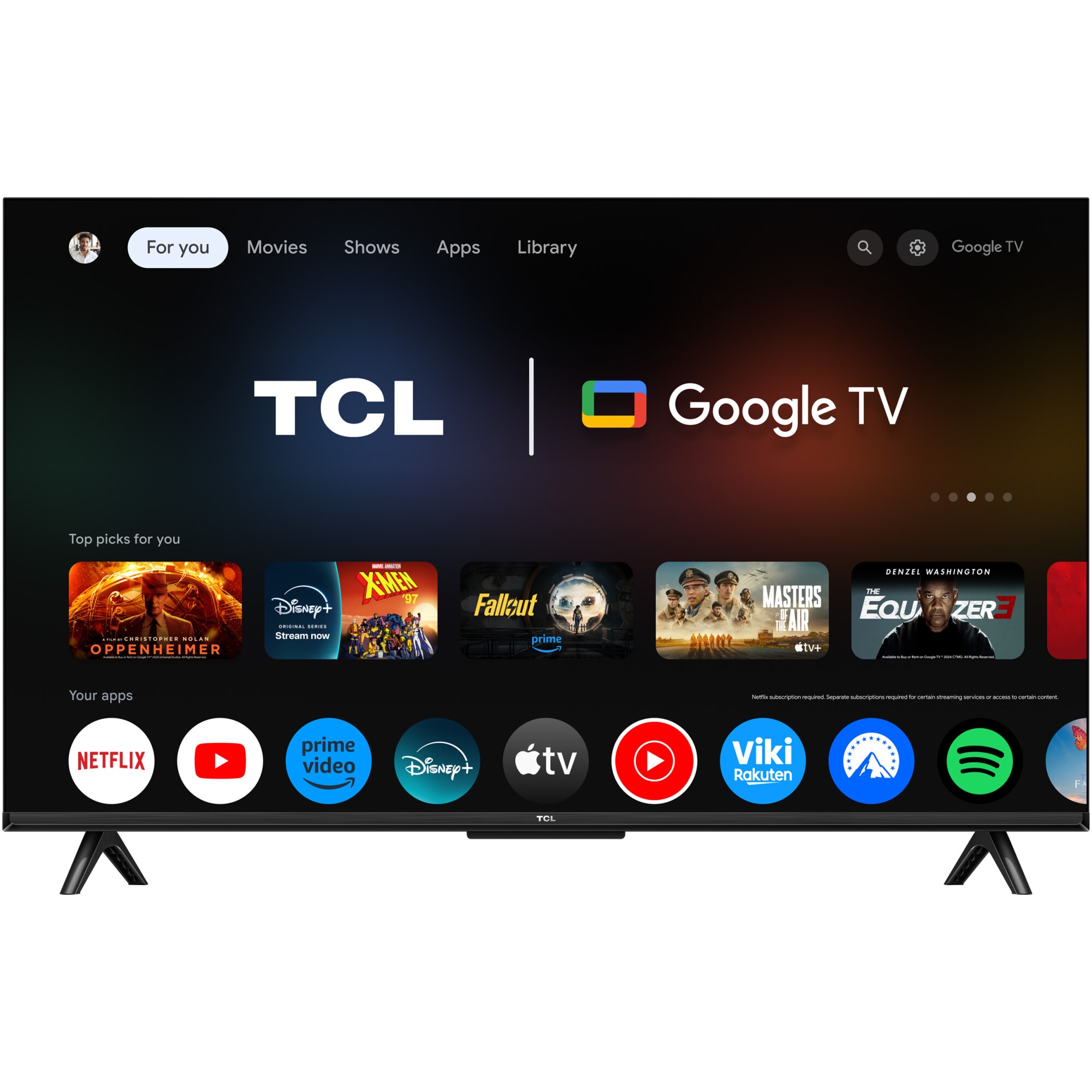 Телевизор TCL LED 43P6K, 43" (108 см), Smart Google TV, 4K Ultra HD, Клас F (Модел 2025) - eMAG.bg