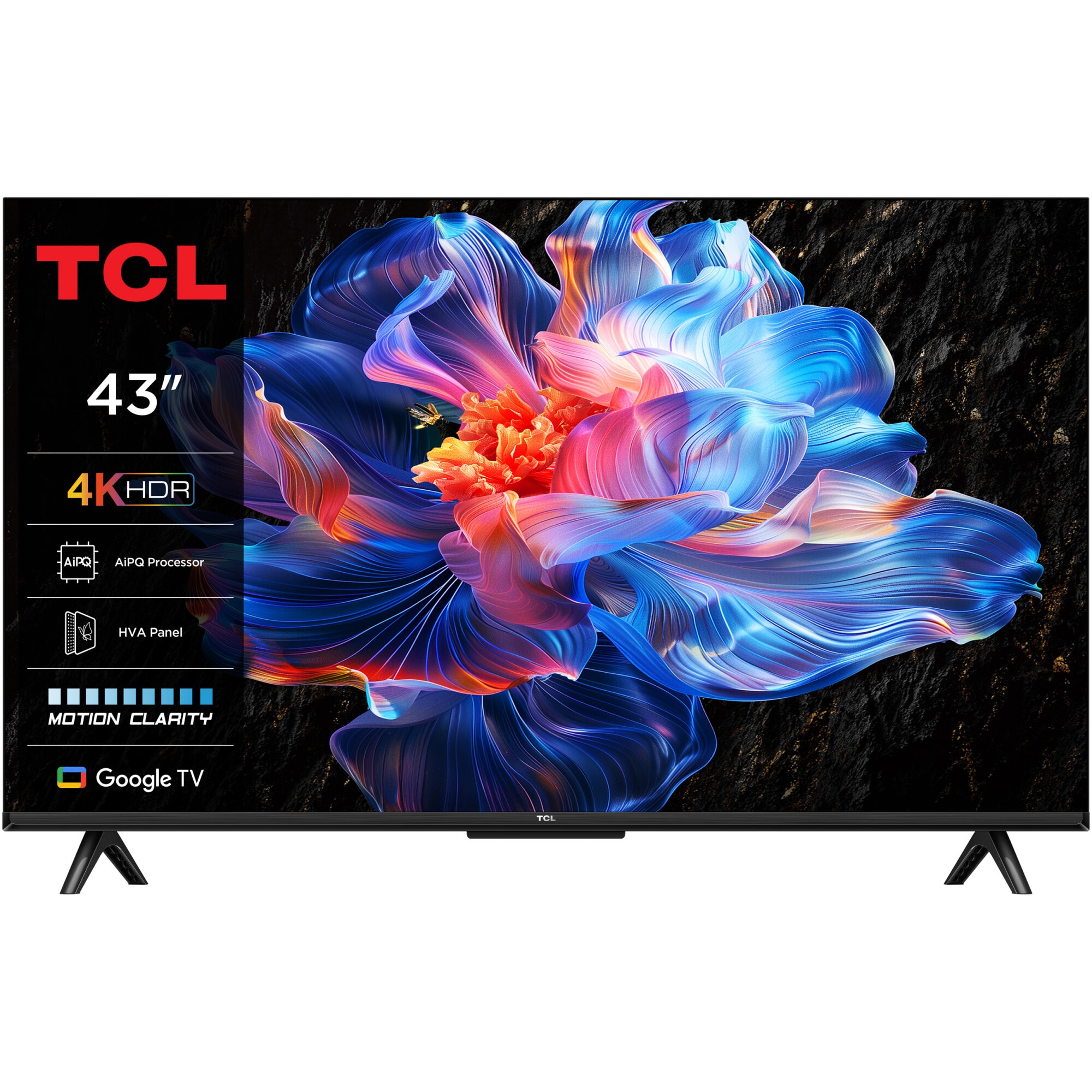 Televizor TCL LED 43P6K, 108 cm, Smart Google TV, 4K Ultra HD, Clasa F (Model 2025) - eMAG.ro