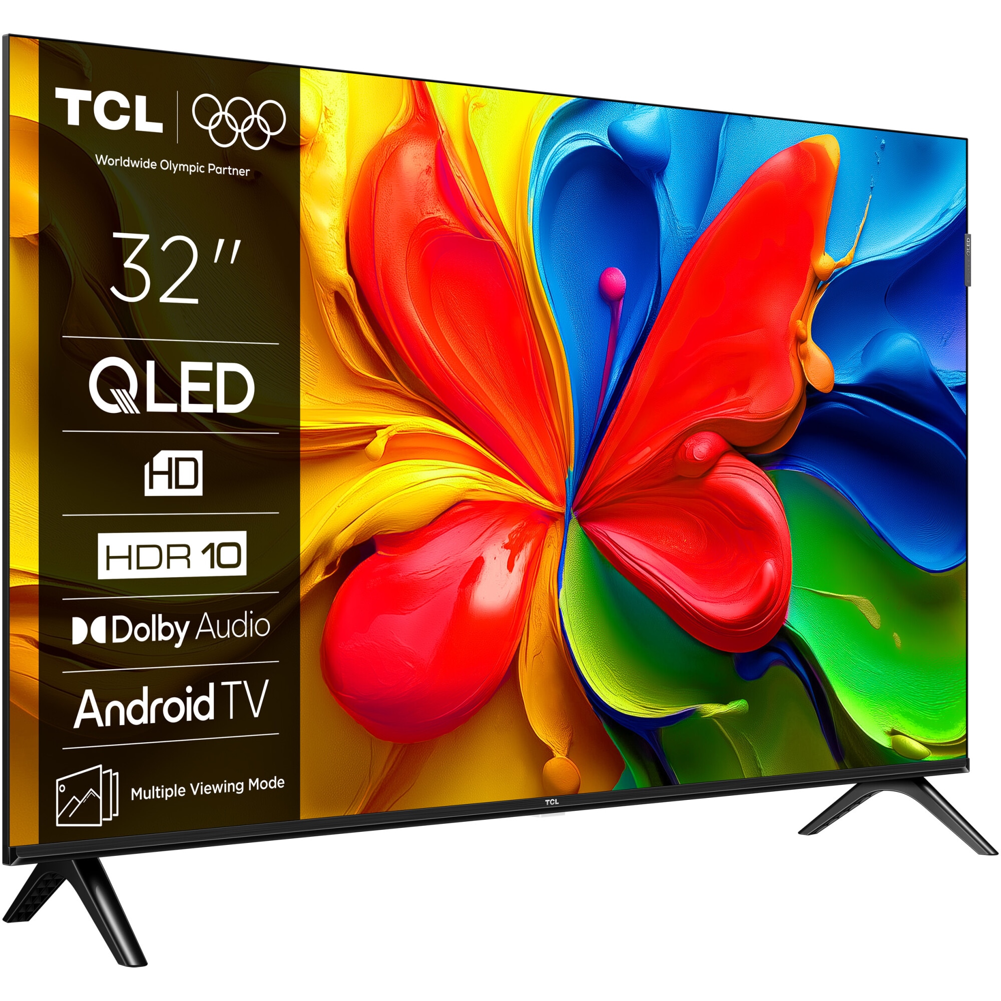 Телевизор TCL QLED 32S4K, 32"(80 см), Smart Android TV, HD Ready, Клас ...